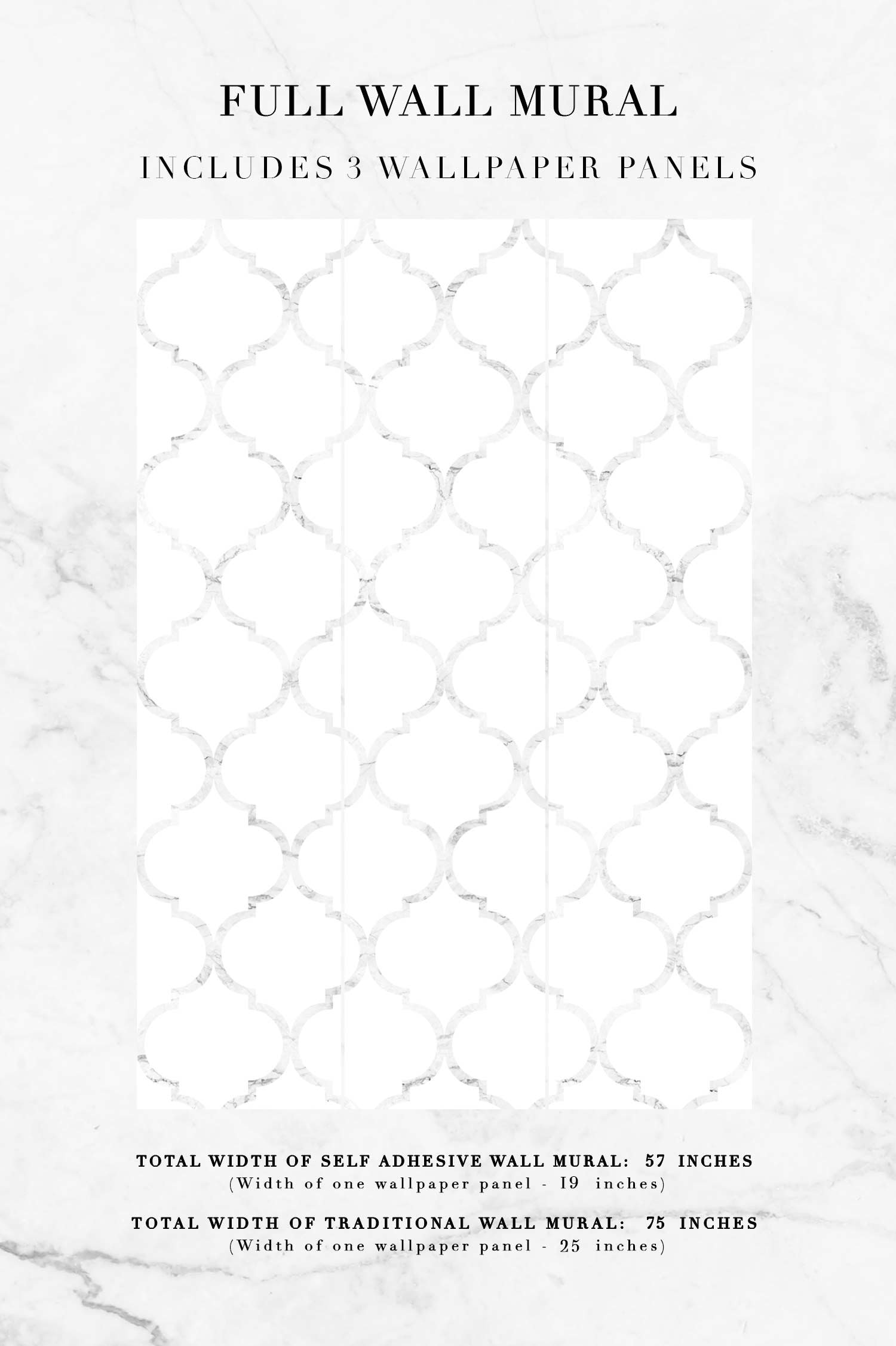Large Marble Design Wall Mural Moroccan Marble Pattern Wall | Etsy