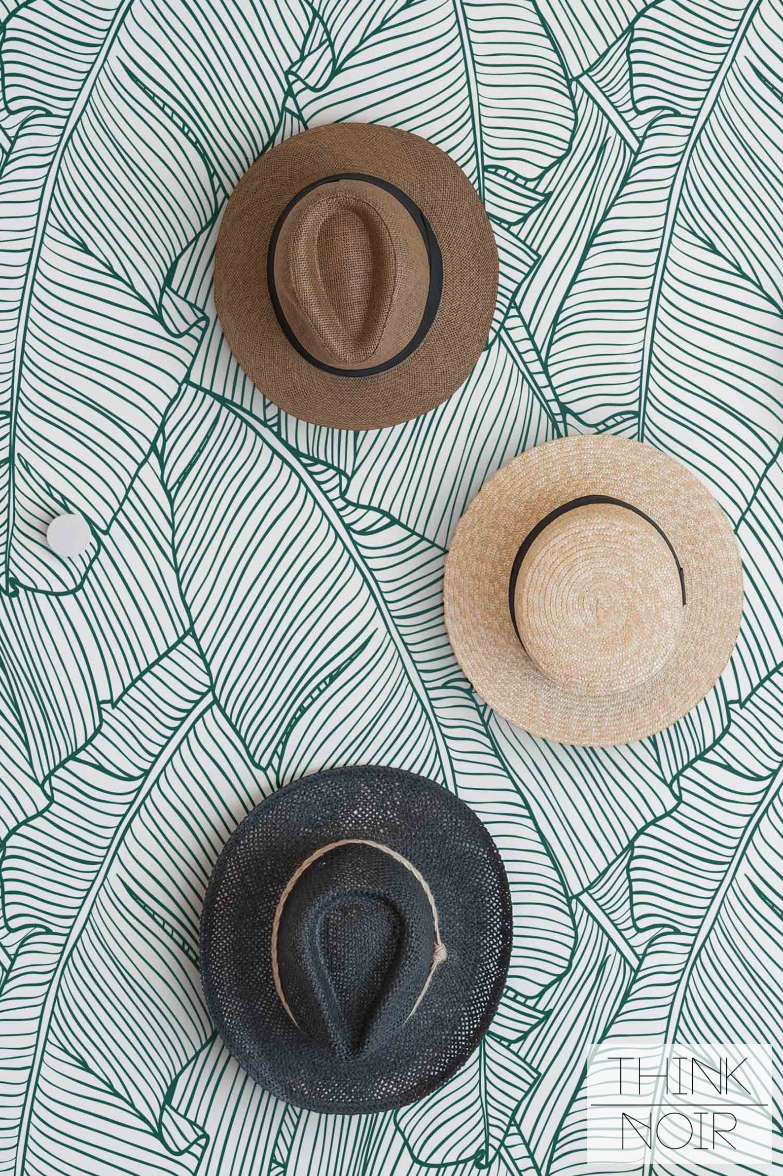 Forest Green Large Banana Leaf Wall Mural Tropical | Etsy