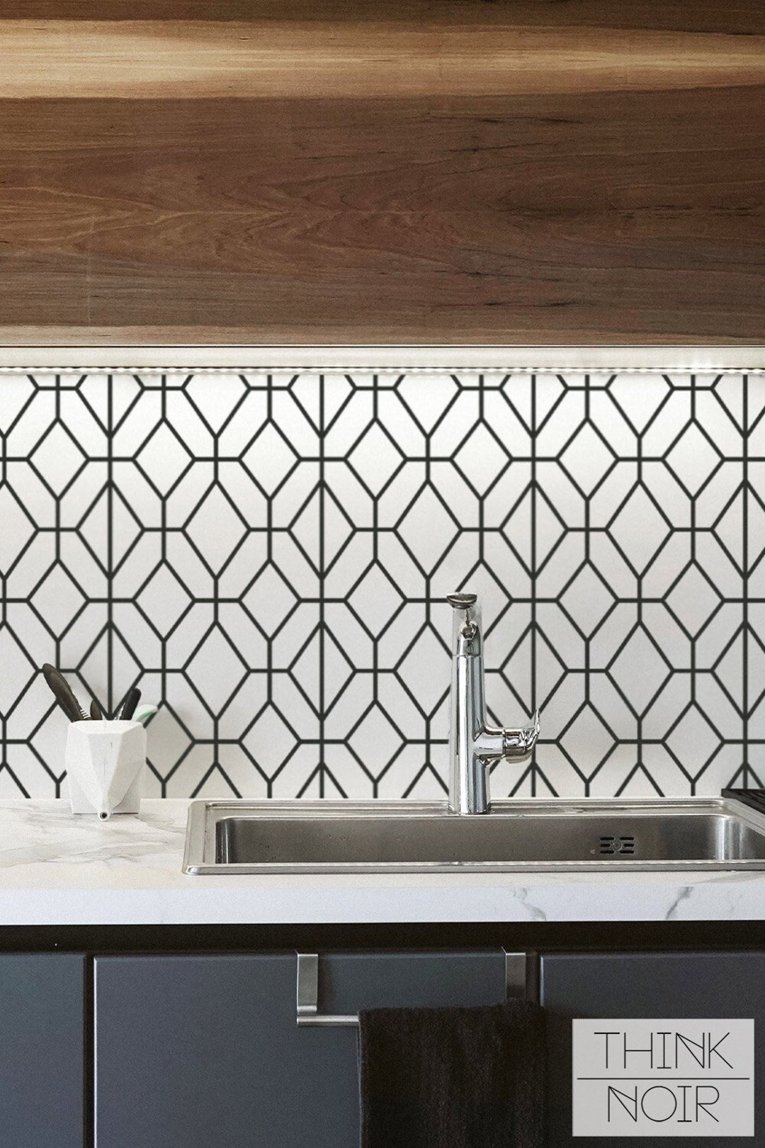 Geometric Tile Backsplash Grey Peel and Stick Backsplash Floor and ...