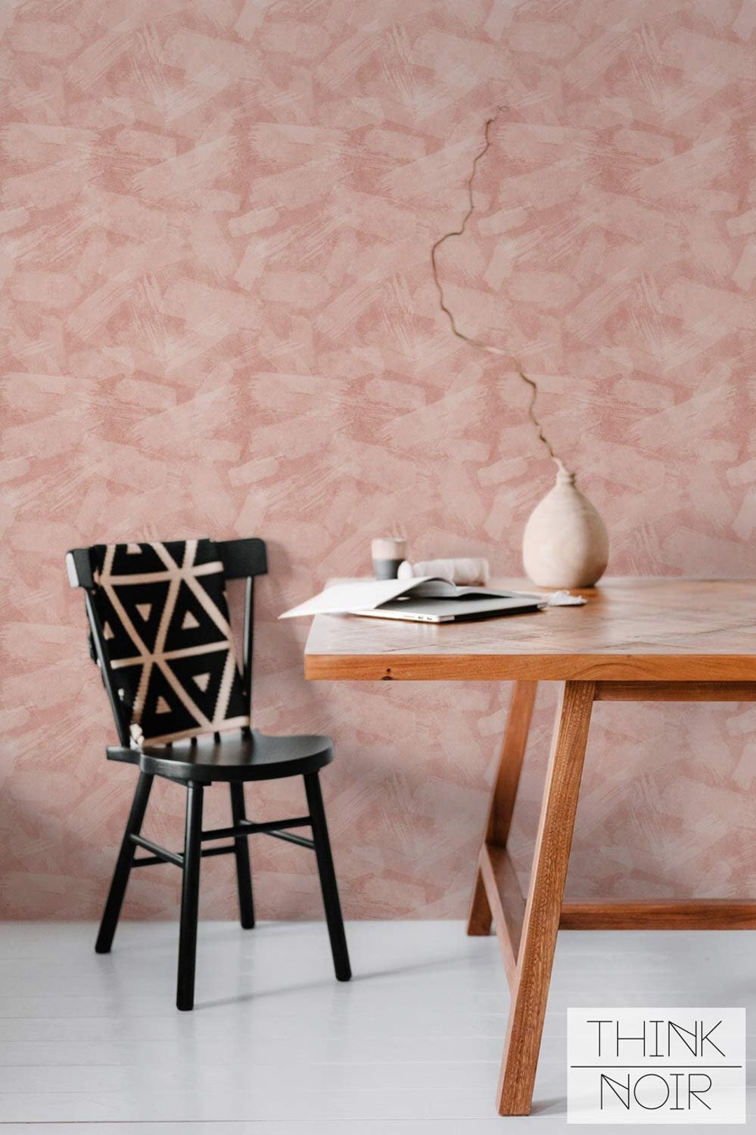 Pink Limewash Paint Wallpaper for Walls Peel and Stick Dining Room ...