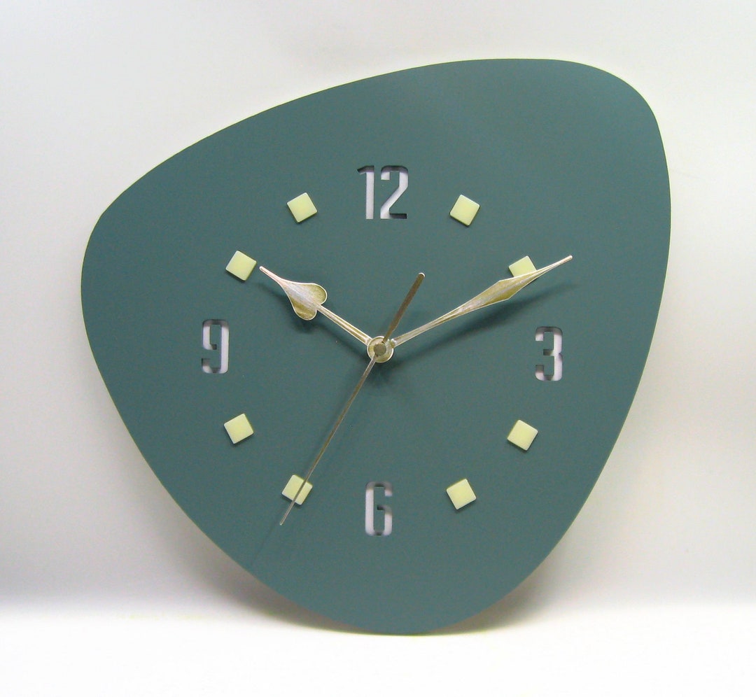 1950's Style Wall Clock, Mid-century, Atomic-era, Handmade, USA - Etsy