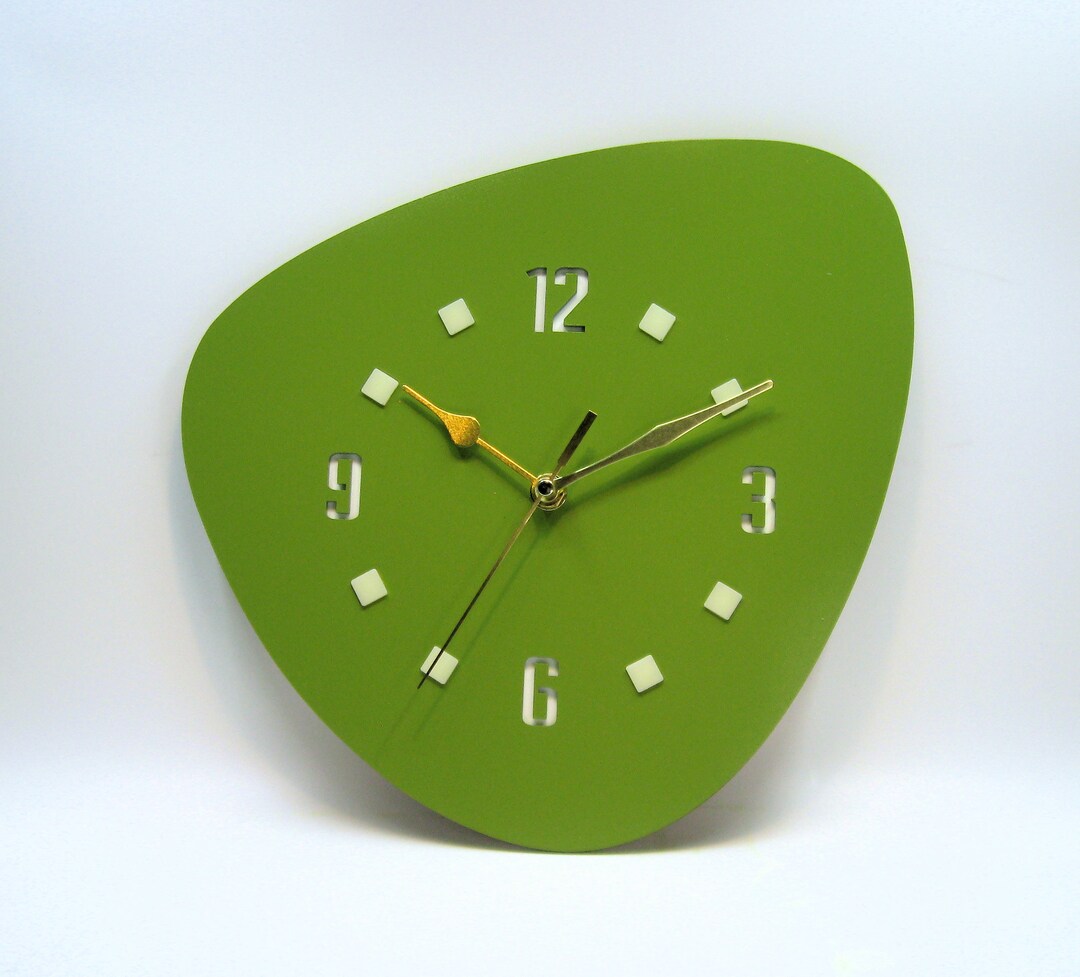 Handmade 1950's Style Wall Clock Mid-century - Etsy