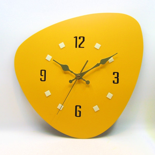 Yellow Wall Clock - Etsy