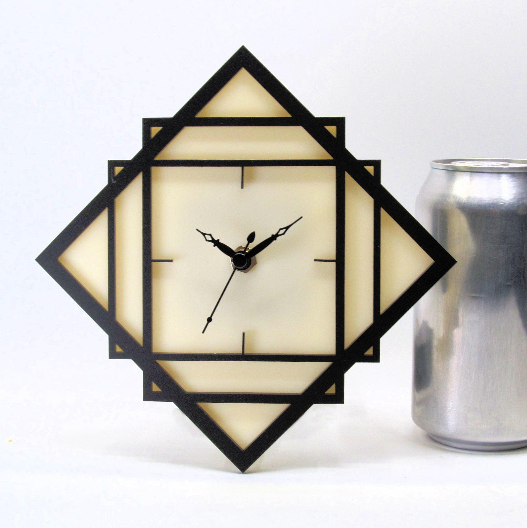 Laser Cut Art Deco Mini WALL Clock Handmade 1930s Clock, Made in USA ...