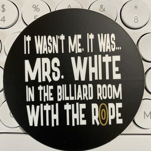 Clue, Clue Board Game, Laptop Sticker, Stickers, Laptop Decal - Etsy