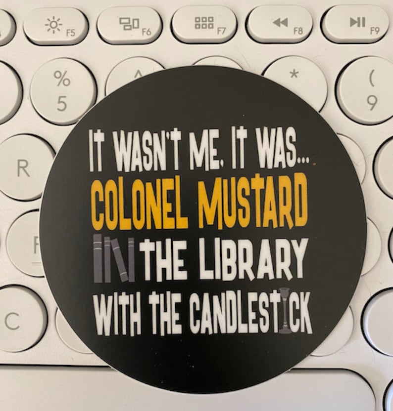 Clue Clue Board Game Laptop Sticker Stickers Laptop Decal - Etsy