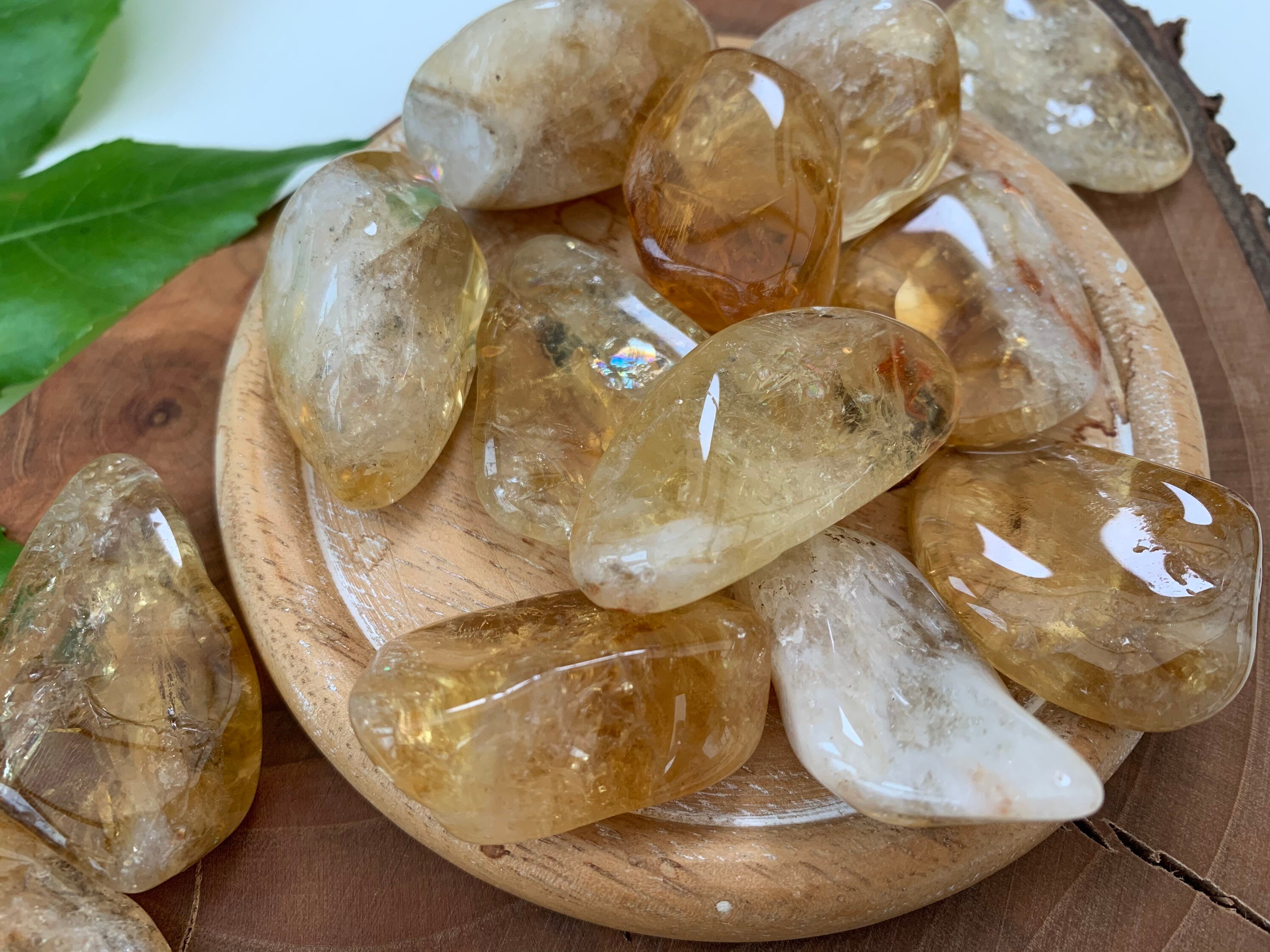 Citrine Tumbled Stones From Brazil 1x Some Beautiful Rainbow | Etsy UK