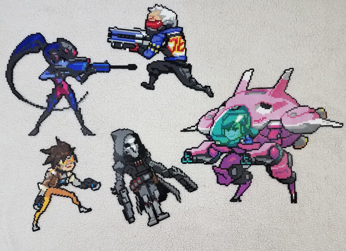 Overwatch Hero Pixel Sprays Tanks Fuse Bead Sprite Art | Etsy