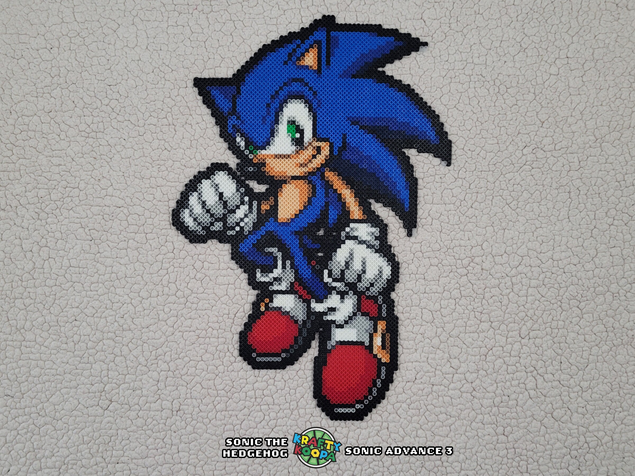 Sonic the Hedgehog Inspired Fuse Bead Sprite Wall Art Figure - Etsy