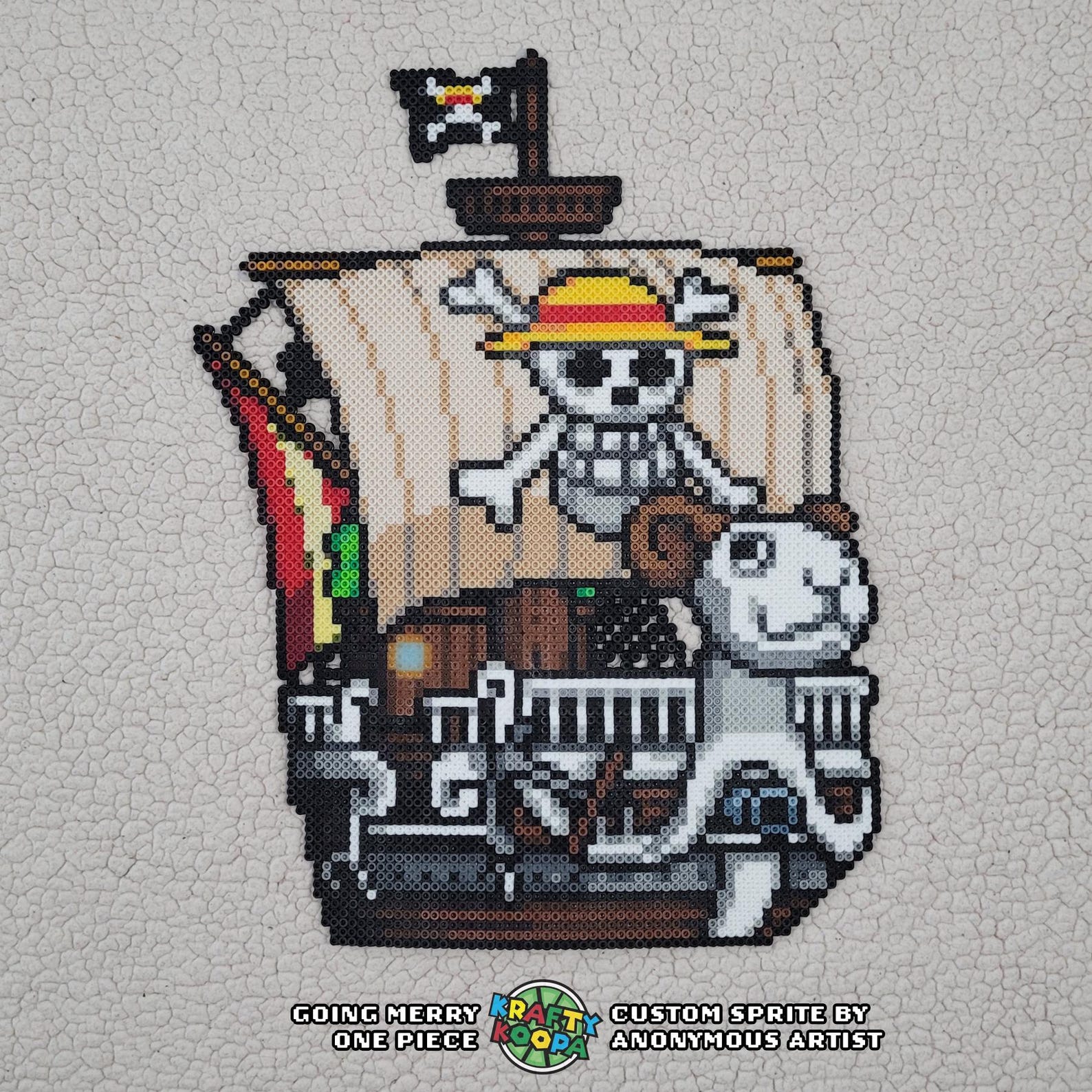 Adventurous Pirate Ship - Fuse Bead Wall Art, Wall Decor, Beadsprite ...