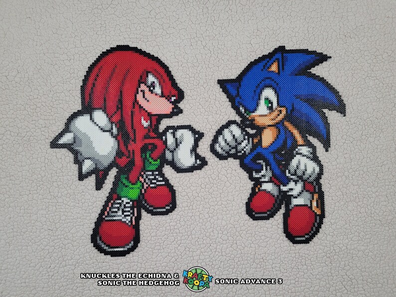Sonic the Hedgehog Inspired Fuse Bead Sprite Wall Art Figure - Etsy