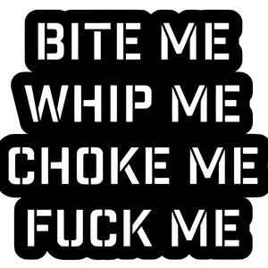 Bite Me Window Decal - Etsy