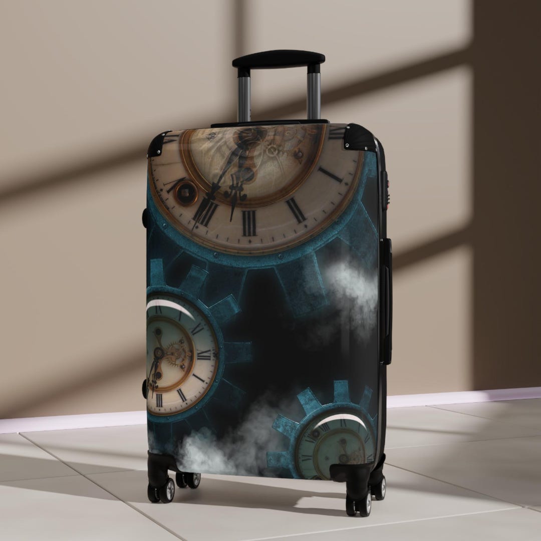 Suitcase Wall Clock, Steampunk Gear Clocks, Time to Travel Decor ...