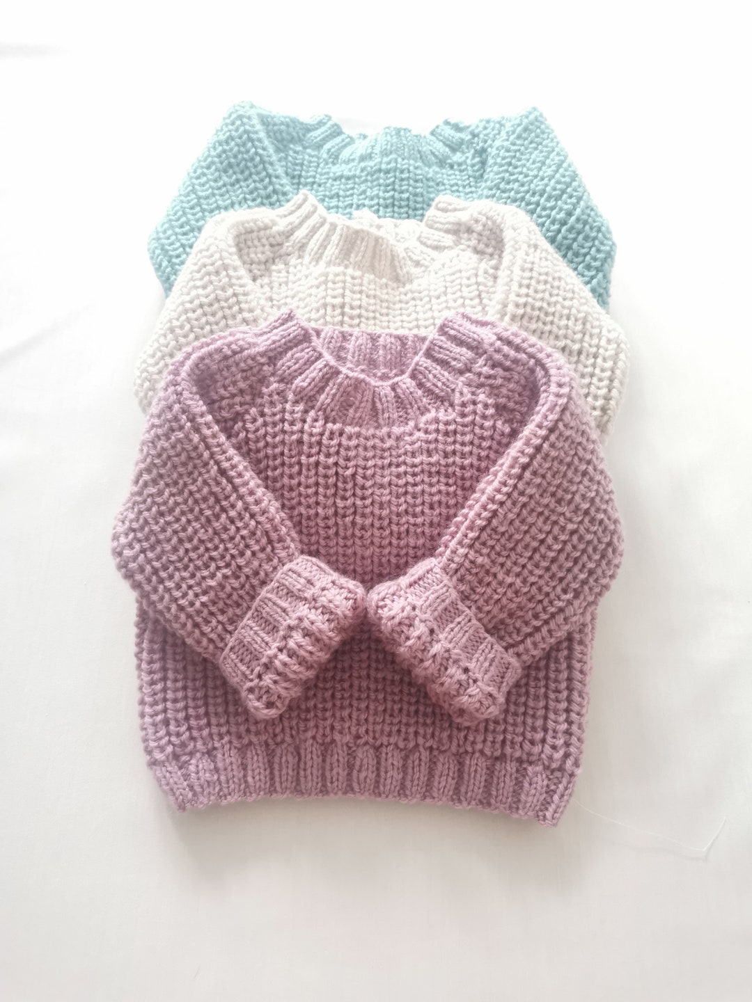 Chunky Ribbed Sweater Jumper Baby Boy or Baby Girl Shower Gift Gender ...