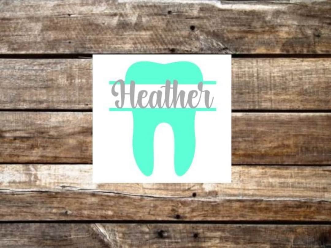 Tooth Decal With Name, Decal for Dentist, Decal for Dental Hygienist ...