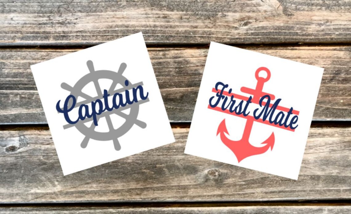 Captain and First Mate Decals Couples Cruise Decal Boating | Etsy