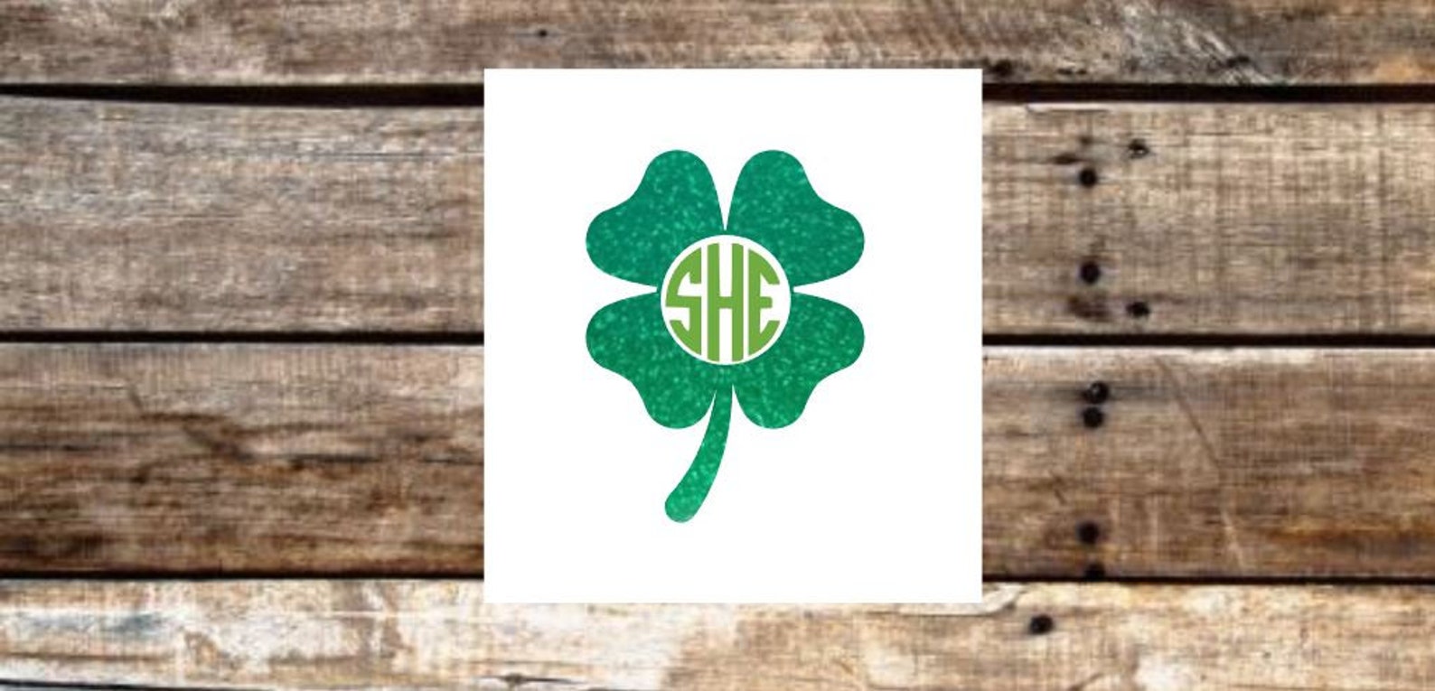 Shamrock Monogram Decal St Patrick's Day Decals for | Etsy