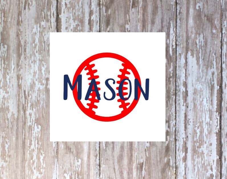 Baseball Decal Baseball Sticker Personalized Baseball Decal - Etsy