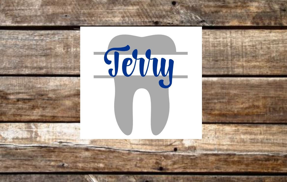 Tooth Decal With Name Decal for Dentist Decal for Dental | Etsy