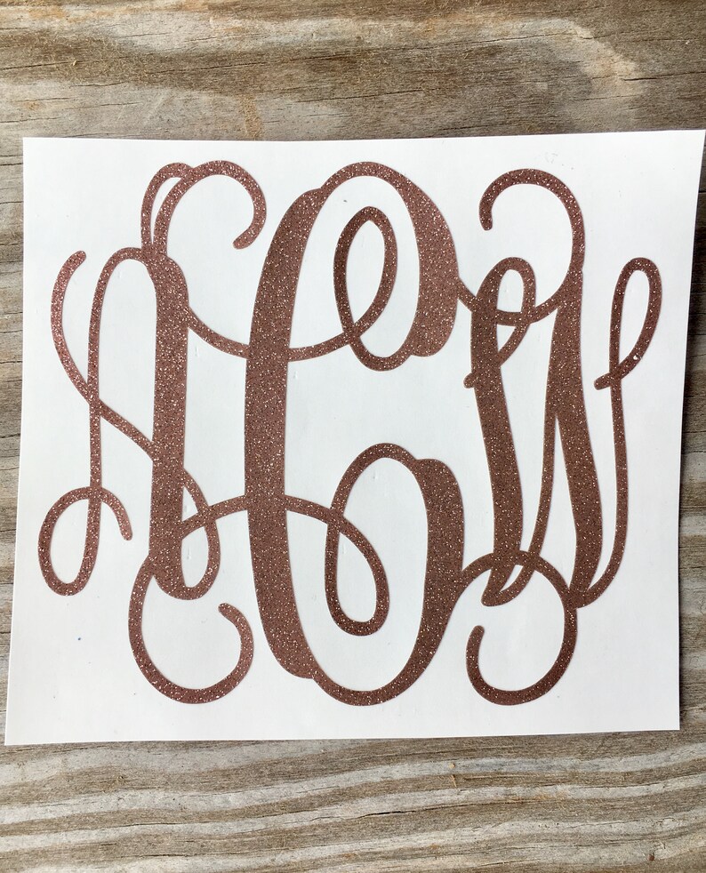 Monogram Decal, Monogram Car Decal, Initial Decal, Monogram Laptop ...