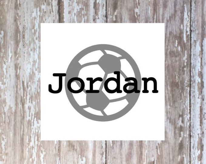 Soccer Name Decal, Car Decal, Soccer Player Decal, Soccer Yeti Decal ...