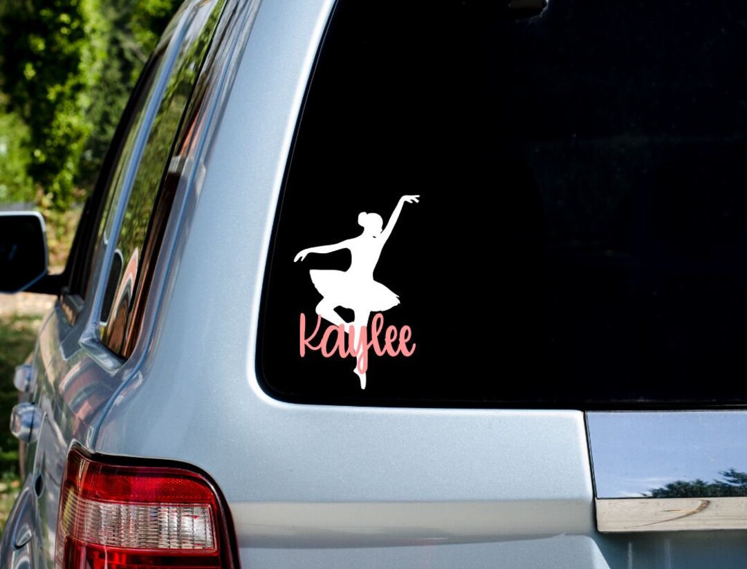 Ballerina Car Decal, Dance Car Decal, Ballet Car Decal, Personalized ...