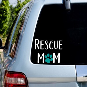Rescue Mom Dog Decal Dog Car Decal Rescue Dog Car Decal Car - Etsy