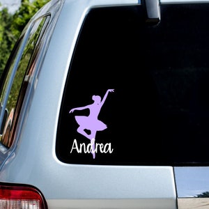 Ballerina Car Decal, Dance Car Decal, Ballet Car Decal, Personalized ...