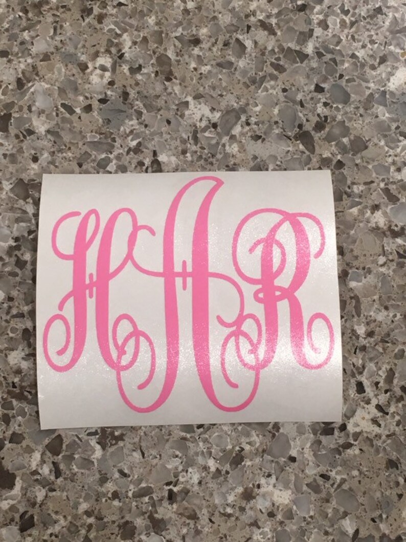 Monogram Decal, Monogram Car Decal, Initial Decal, Monogram Laptop ...