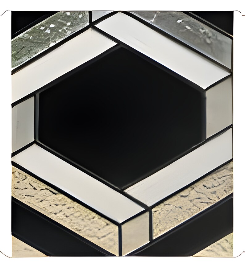 Stained Glass Optical Illusion. Window Panel. 18.5 X 19.5 - Etsy