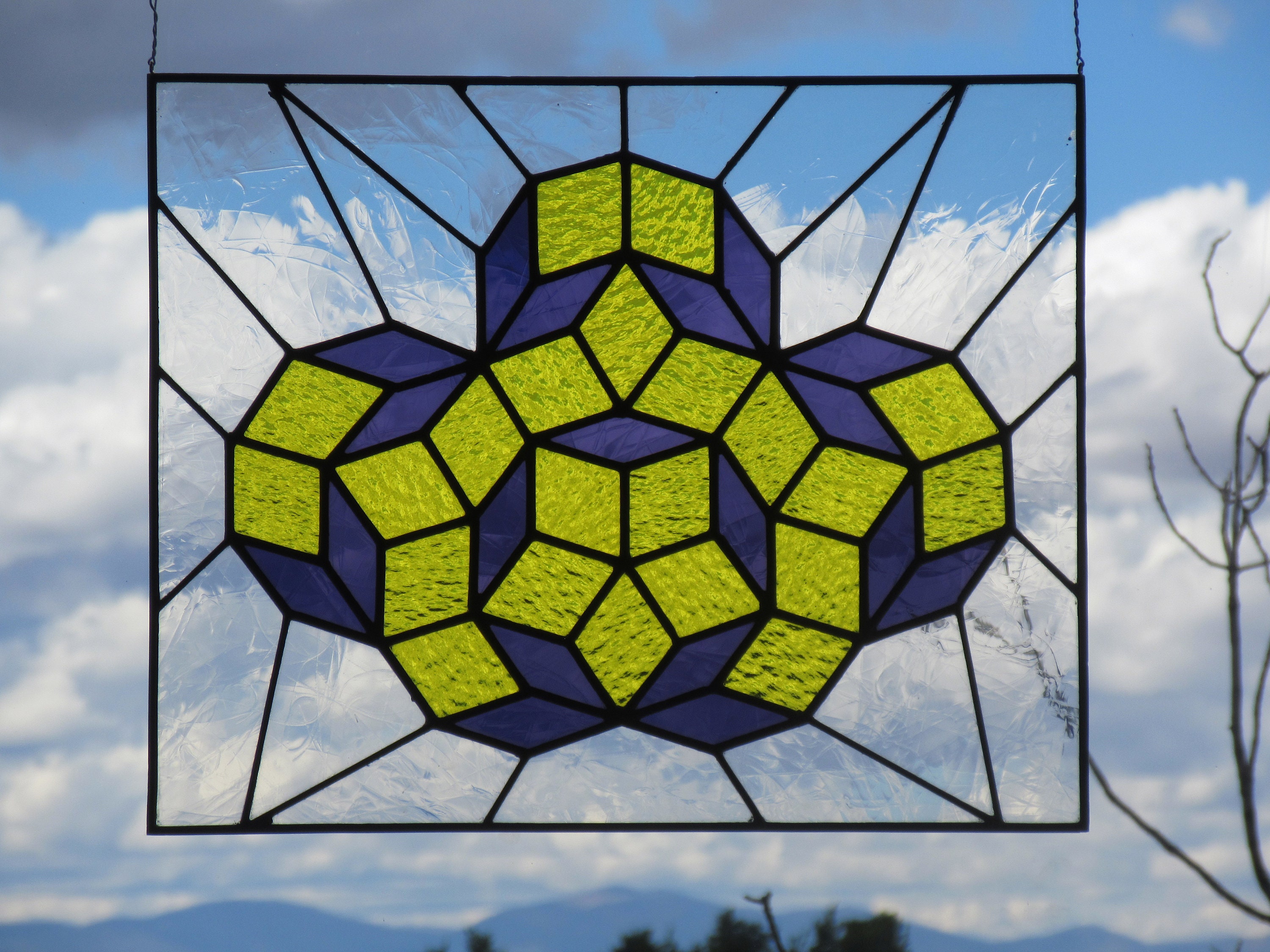 Stained Glass Panel, Penrose Tiling, 15.5" X 26" - Etsy