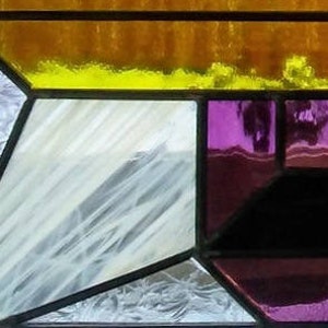 Stained Glasss Optical Illusion. Linked Impossible Boxes 13.5" Square ...