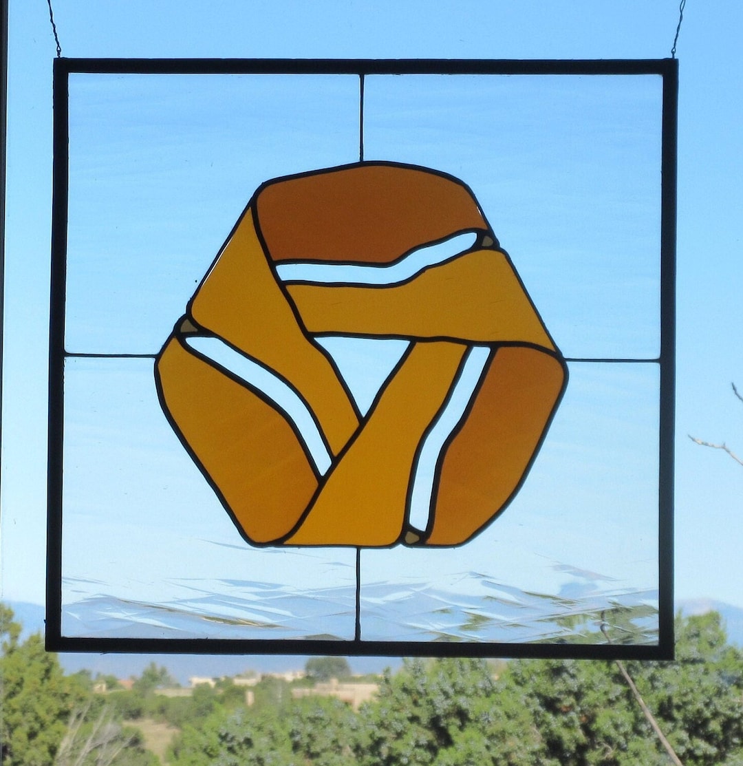 Stained Glass M. C. Escher Moebius Strip Panel 20" X 20" - Etsy