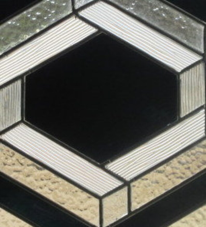 Stained Glass Optical Illusion. Window Panel. 18.5 X 19.5 - Etsy