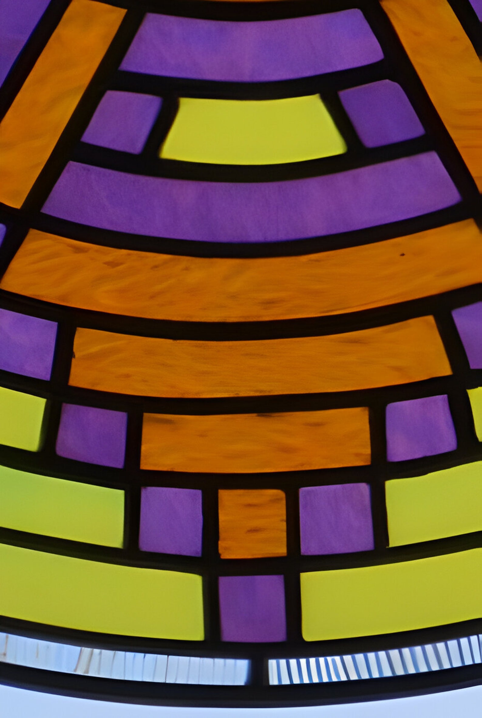 Multi-colored, Triangular Stained Glass 11" X 15.5" - Etsy