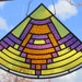 Multi-colored, Triangular Stained Glass 11" X 15.5" - Etsy
