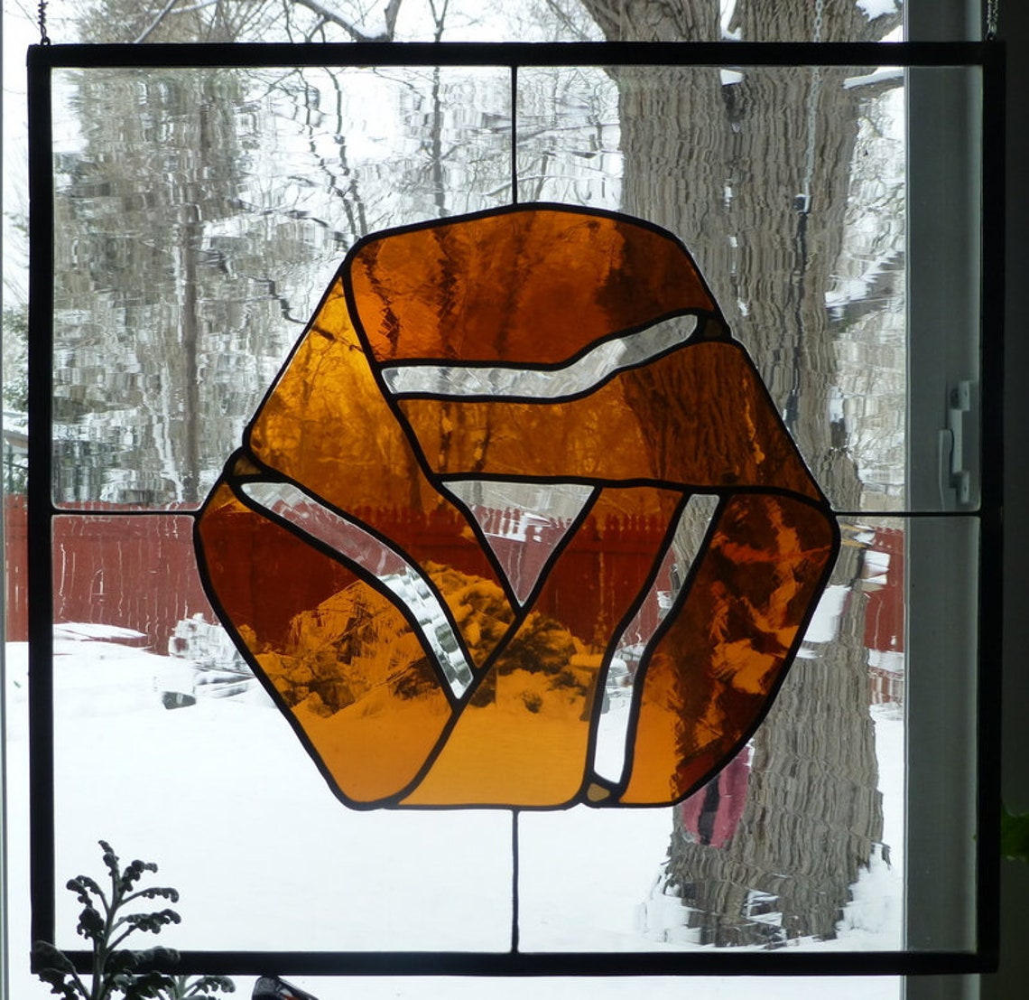 Stained Glass M. C. Escher Moebius Strip Panel 20" X 20" - Etsy