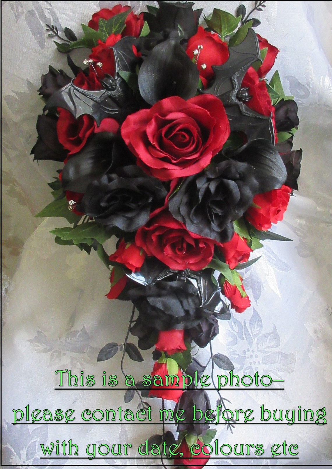 Gothic Bride Bouquet /wedding Flowers Custom Made to Your - Etsy UK