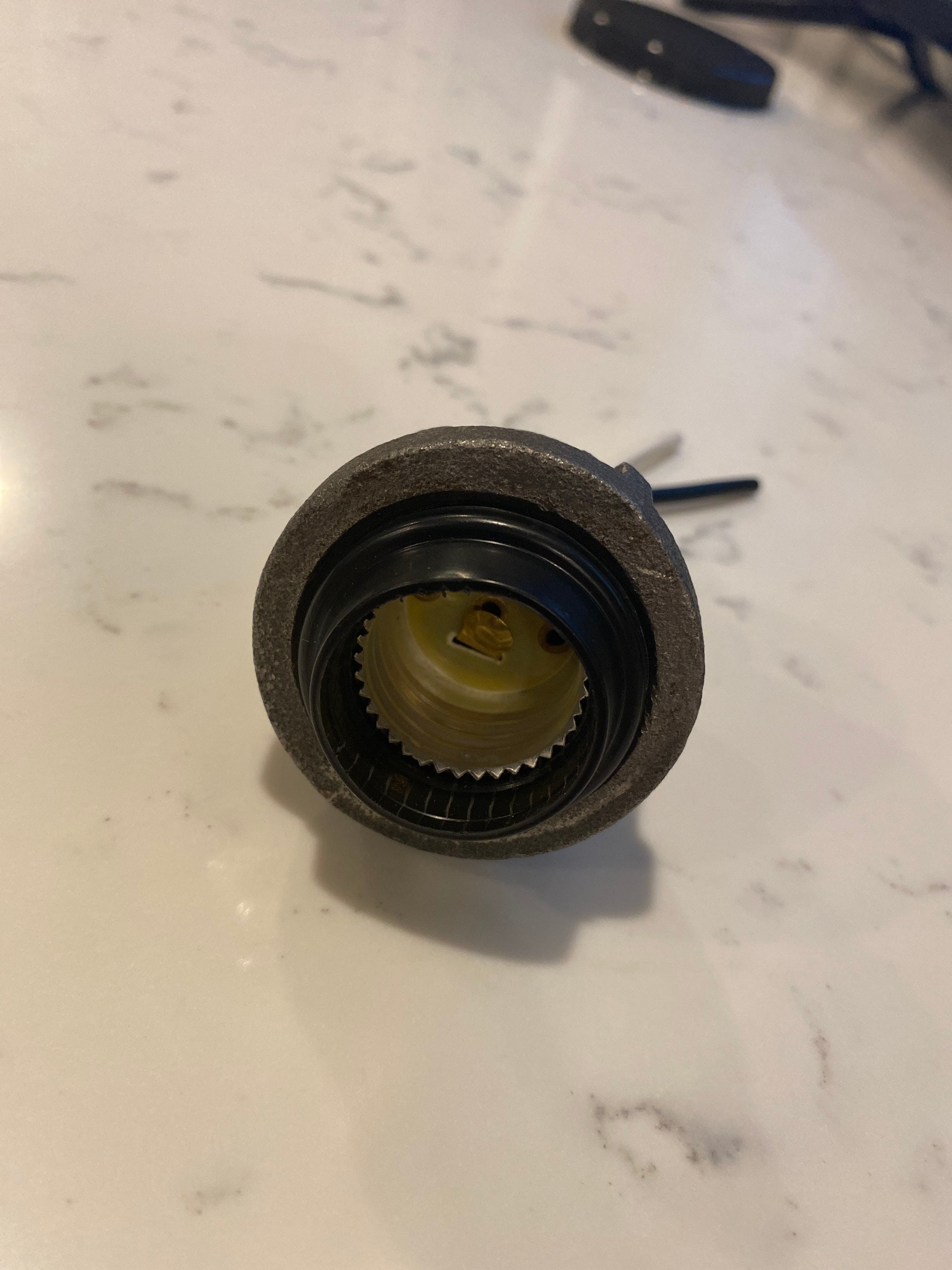 Industrial Iron Pipe Steampunk Lamp Socket - Fits 1/2”, 3/4”, and 1 ...