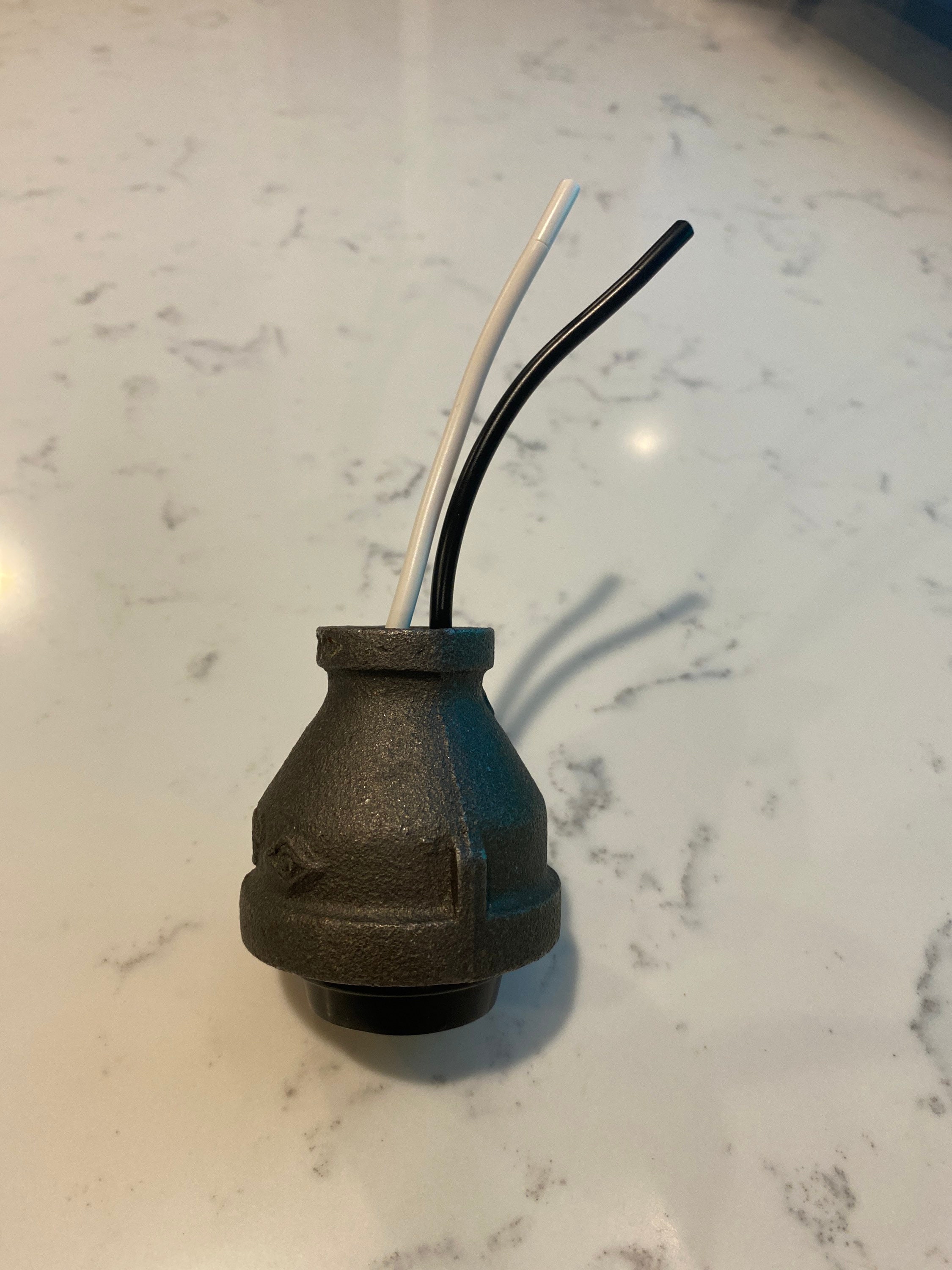 Industrial Iron Pipe Steampunk Lamp Socket - Fits 1/2”, 3/4”, and 1 ...