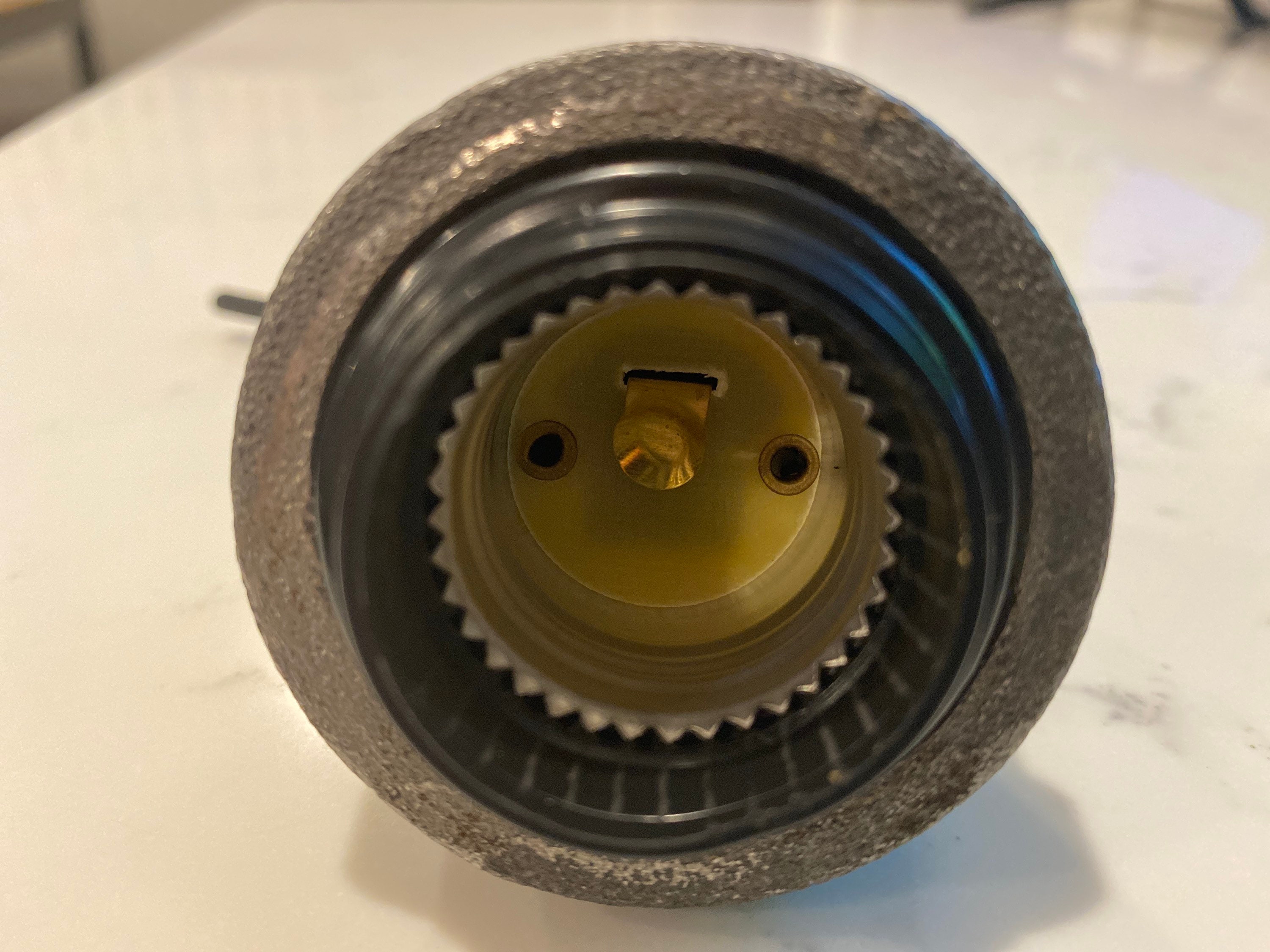 Industrial Iron Pipe Steampunk Lamp Socket - Fits 1/2”, 3/4”, and 1 ...
