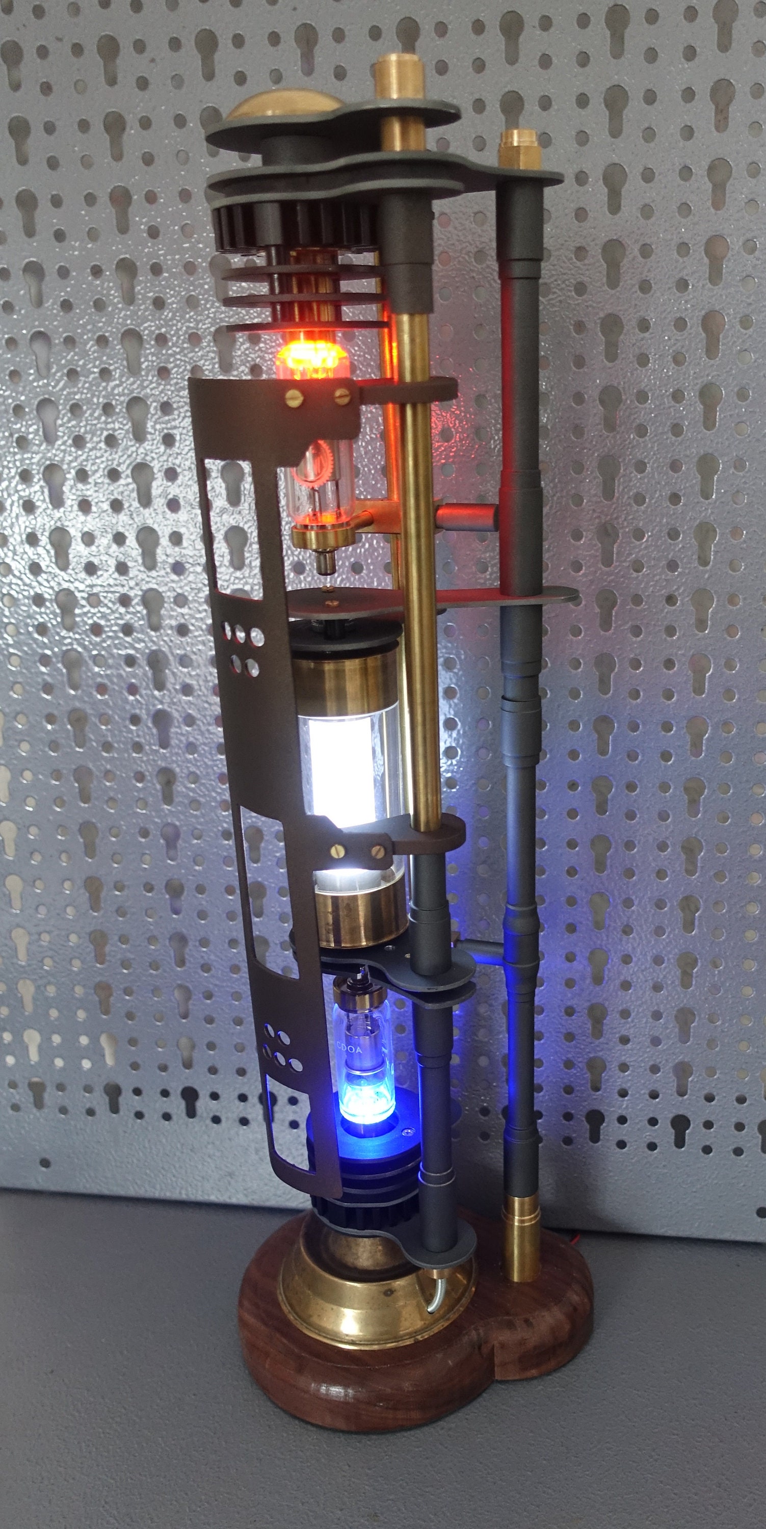 Handmade Full Metal Retrofuturistic Scifi Electron Tube Lamp With Leds - Etsy