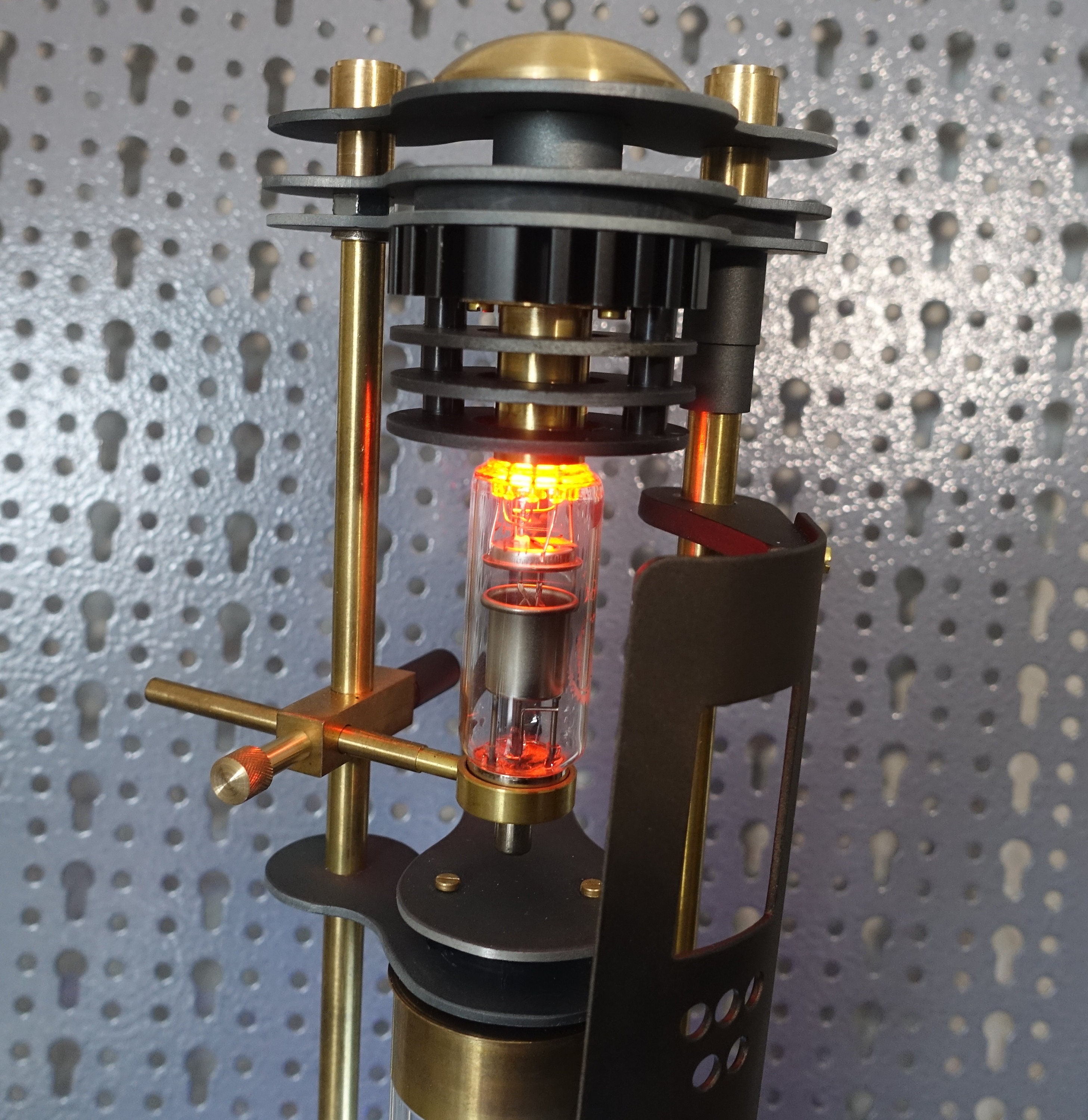 Handmade Full Metal Retrofuturistic Scifi Electron Tube Lamp With Leds - Etsy