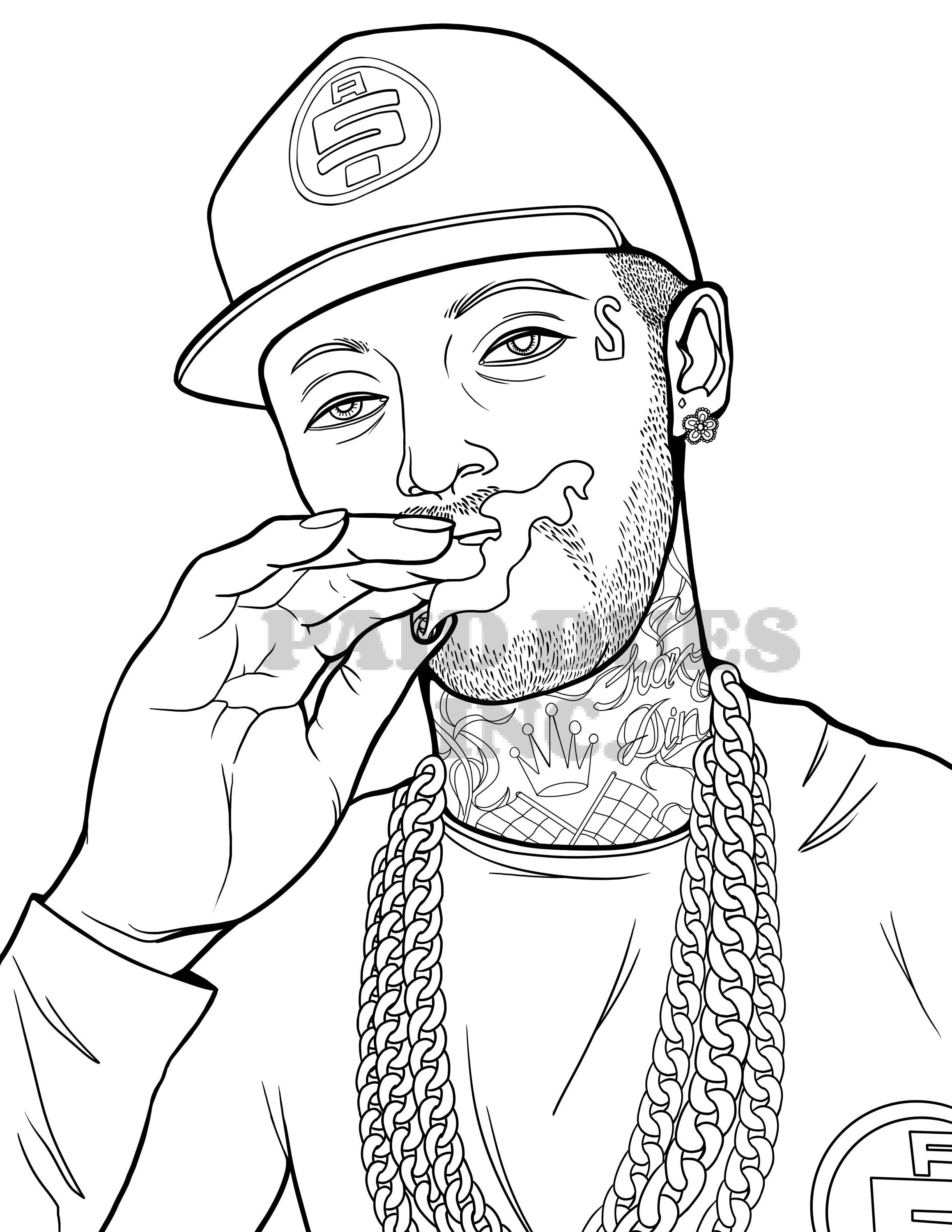 Rap Coloring Book Pages