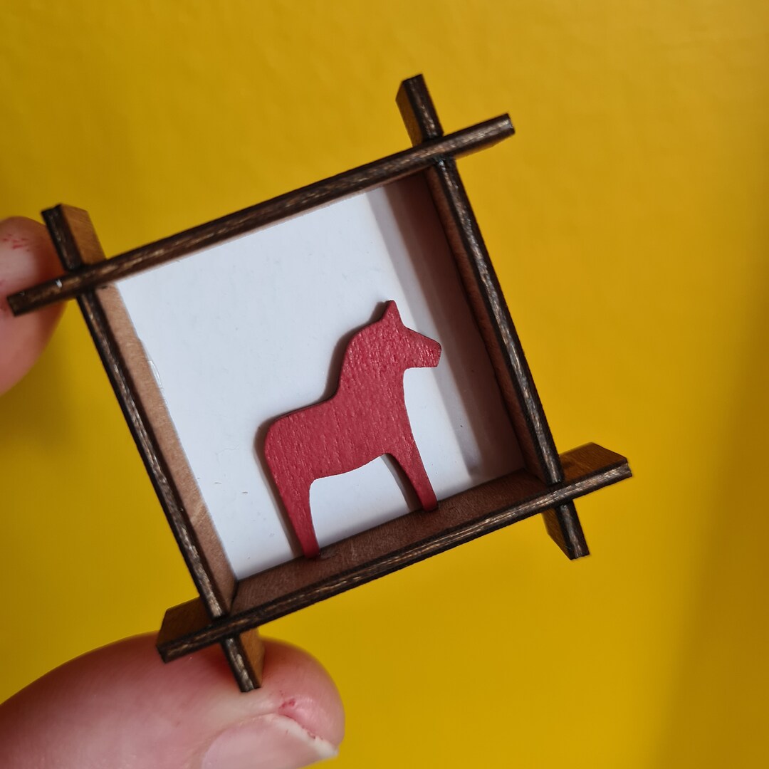 REPRODUCTION Lundby Dollshouse Dala Horse Shadow Box - Etsy