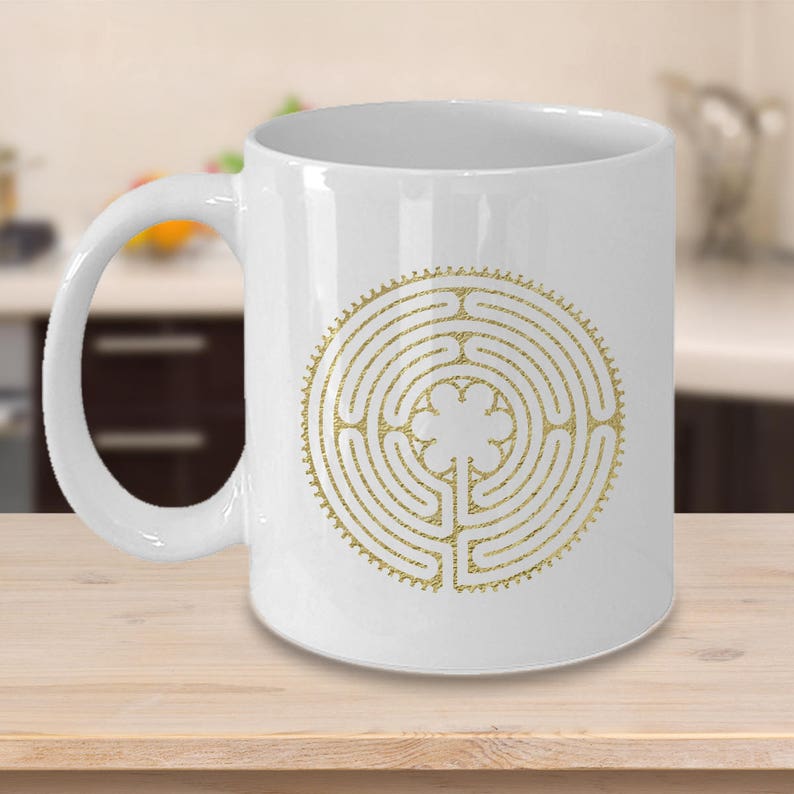 Labyrinth Coffee Mug Gift Ancient Chartres Labyrinth Maze | Etsy