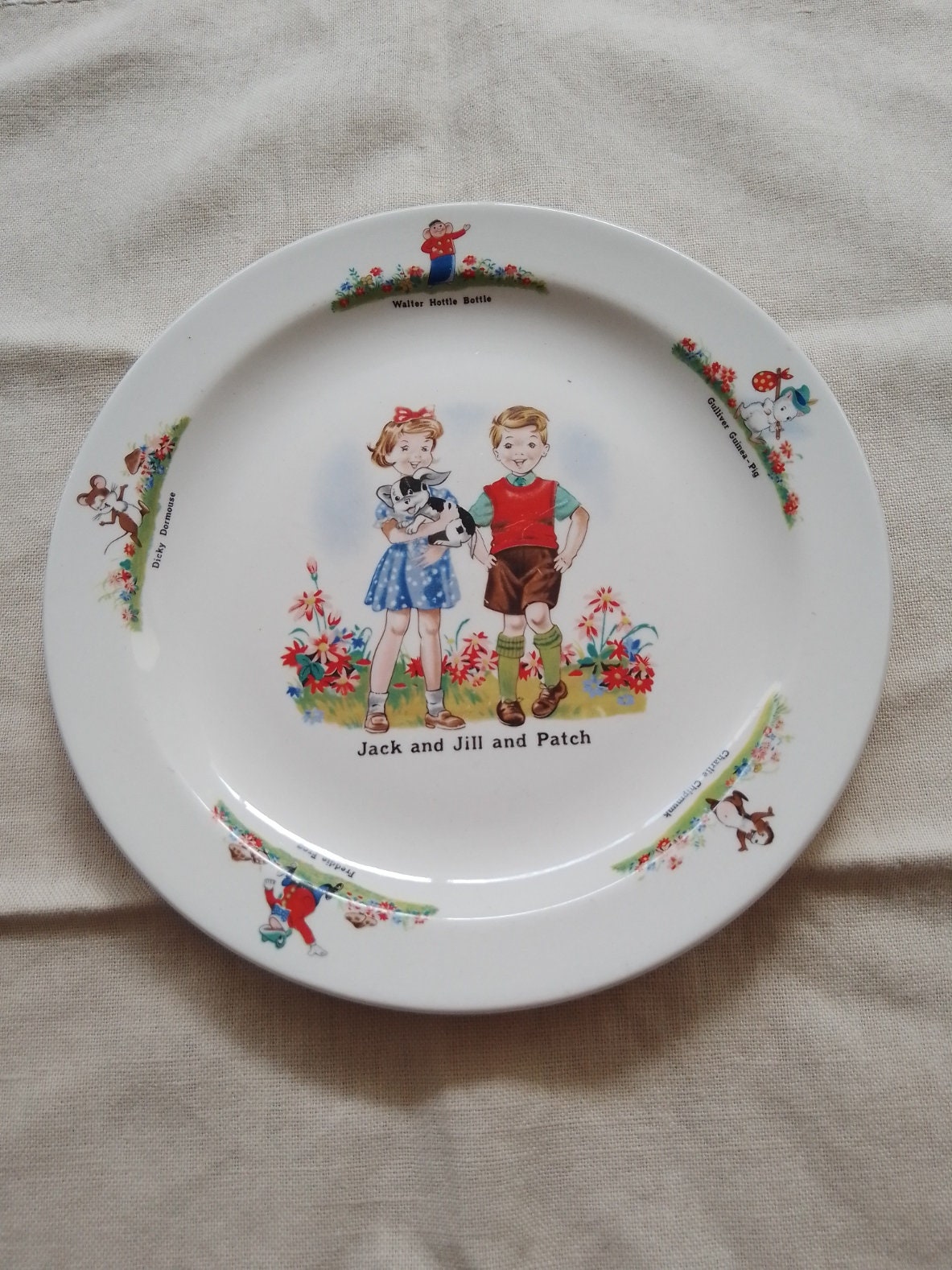 Vintage Jack and Jill and Patch Plate Made by Beswick - Etsy