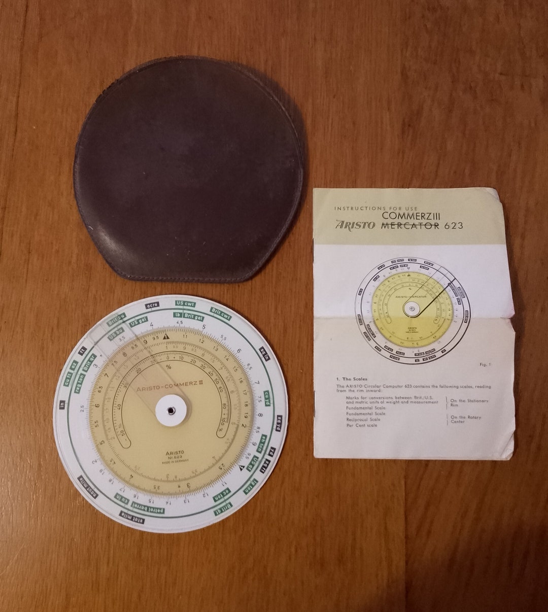 Vintage Aristo Circular Computer 623 in Leather Pouch With Leaflet - Etsy