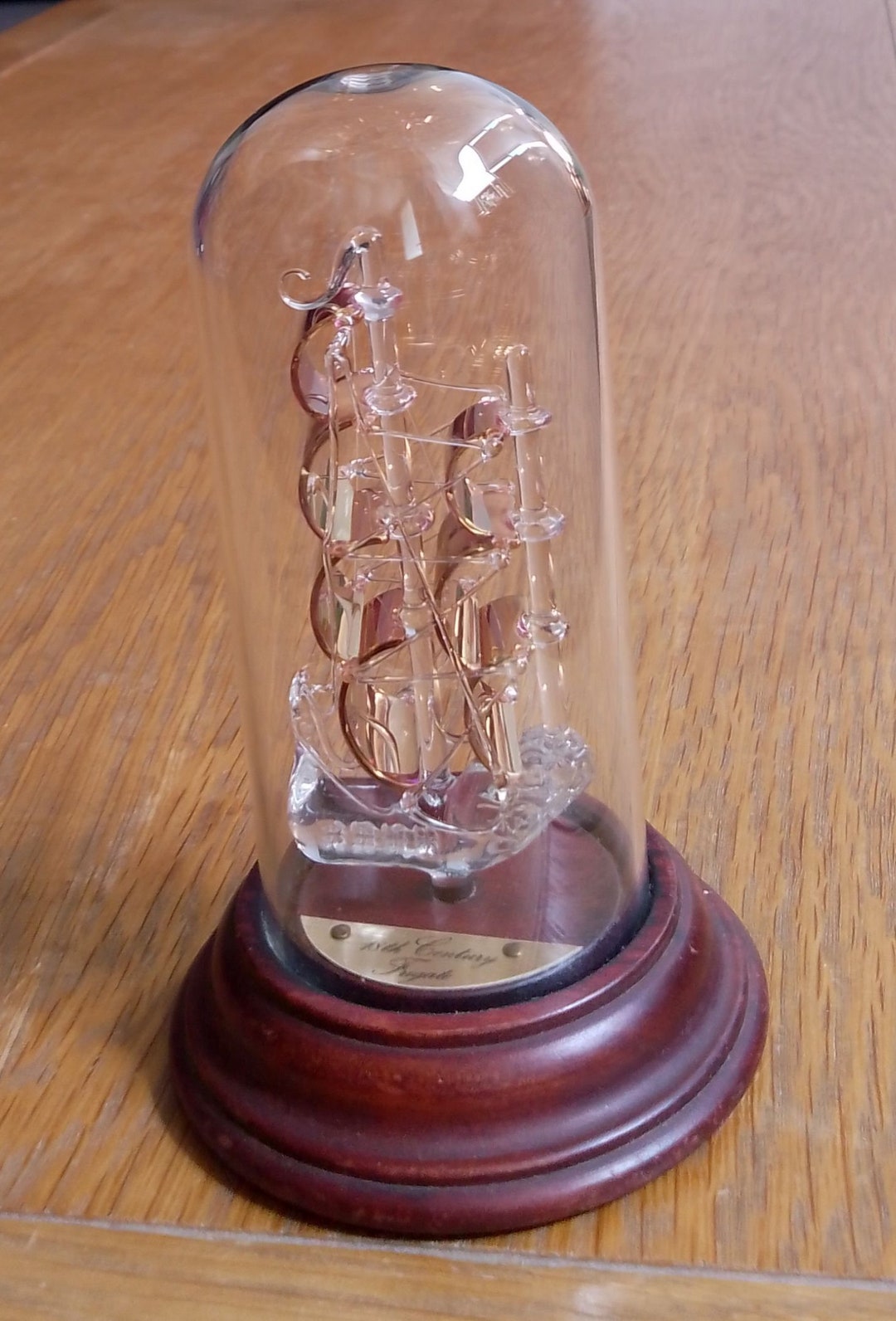Mayflower Glass Model of a 18th Century Frigate Ship in Dome - Etsy