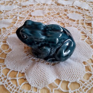 Vintage Poole Blue Frog Figurine - Etsy